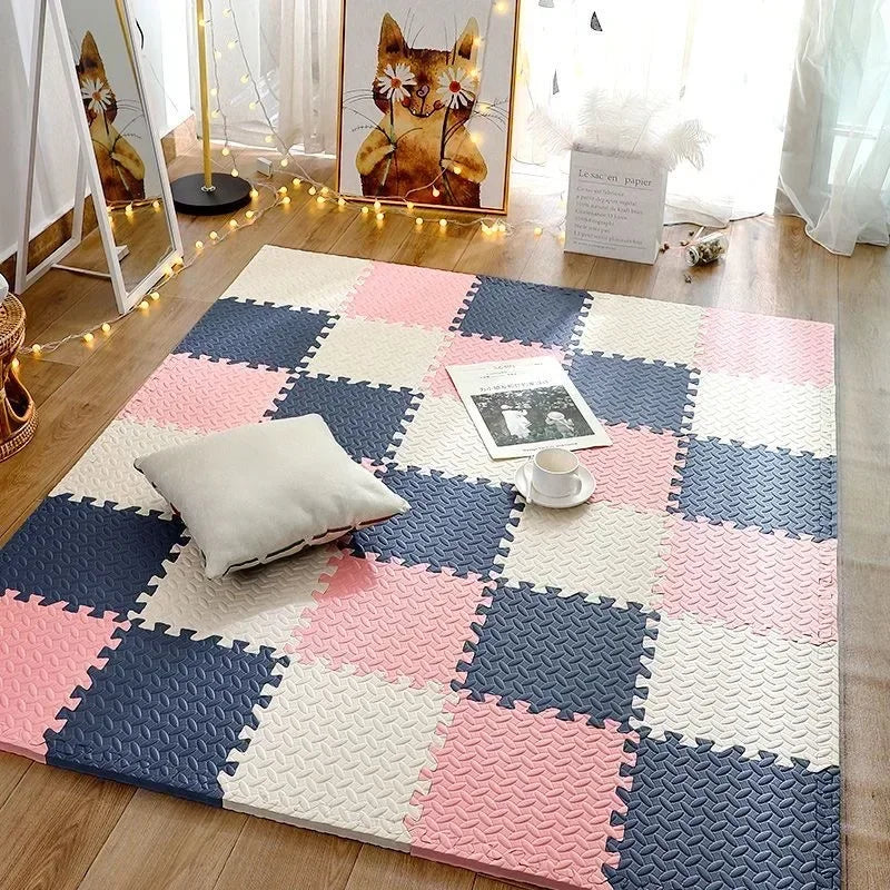 PlayMats – Farverigt skum babylegemåttepuslespil med sammenlåsende des ...
