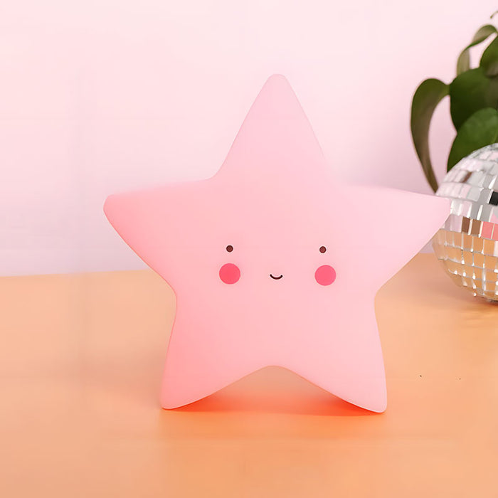 StarGlow - Elegant stjerne sengelampe med blødt LED-lys og kompakt des ...