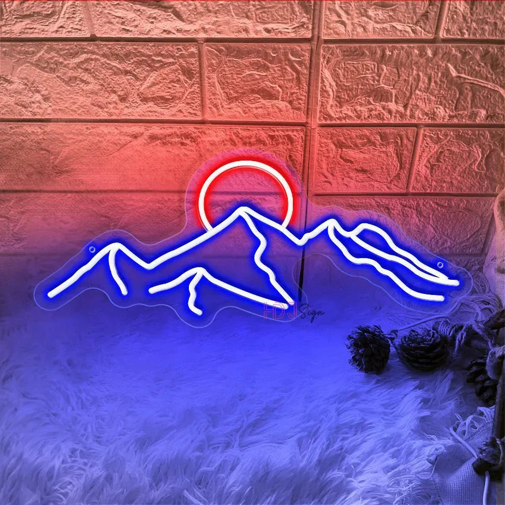 SunPeak - Mountain & Sun Neon Lys til en levende boligindretning ...