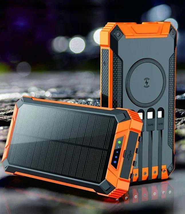 SunCharge - Solar Power Bank Med Flere Ladeporte